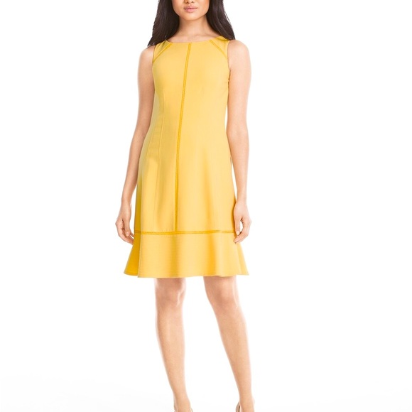 White House Black Market | Dresses | Whbm Fitandflare Dress In Maize ...